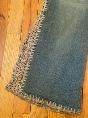 Parasuco | Jeans | Rare Vintage 9s Parasuco Low Rise Crochet Flare ...